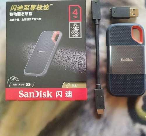 Внешний SSD SanDisk Extreme E61 4Тb nvme. Новый