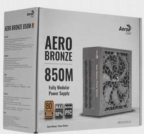 Блок питания AeroCool aero bronze 850M черный