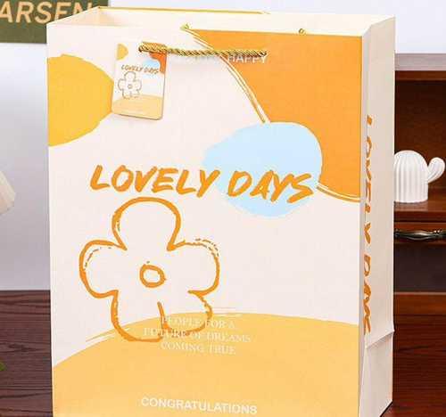 Пакет подарочный Yokee Lovely Days 32,5*25,5см опт