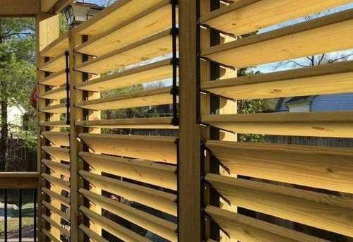 Жалюзи для террасы деревянные от производителя