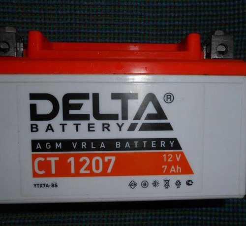 Аккумулятор к мототехнике Delta CT1207(12V / 7Ah)
