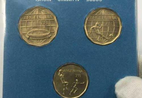 Монеты Аргентина футбол 78 3 шт