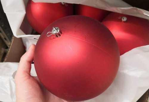 Новогодние игрушки на ёлку красные шары
