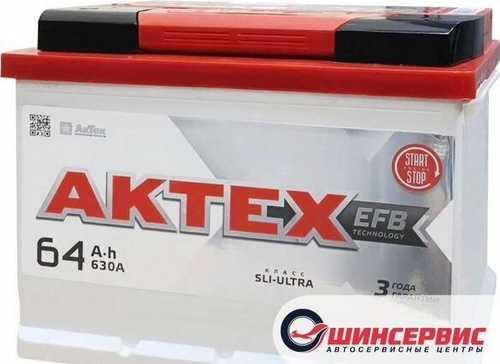 Автомобильный аккумулятор Aktex Efb 64 Ач 630 А об