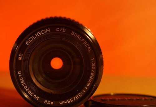 Объектив soligor c/d 1:35/28mm+1:3,8/35mm