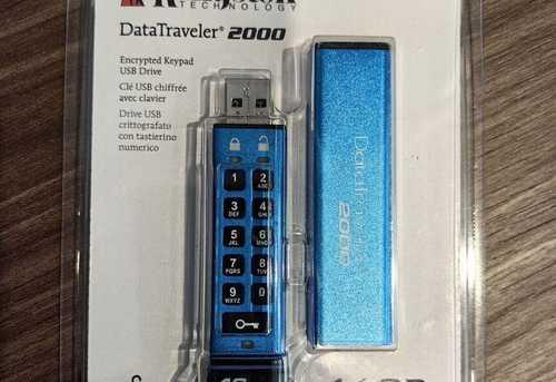 Флешка Kingston DataTraveler 2000 16Gb с PIN кодом