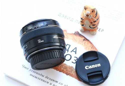 Объектив Canon EF 50mm f1.4 (sn1767) ручной фокус