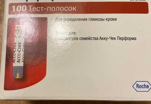 Тест полоски accu chek performa 100 шт