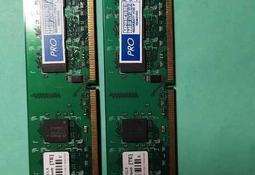 Оперативная память ddr2 Transcend 2x1гб