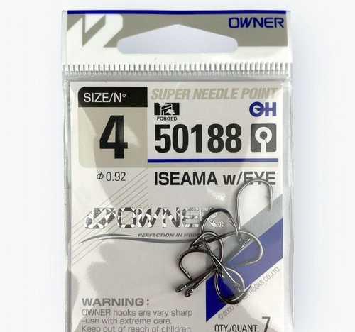 Крючок Owner Iseama 50188 №4 0,92 мм 7шт