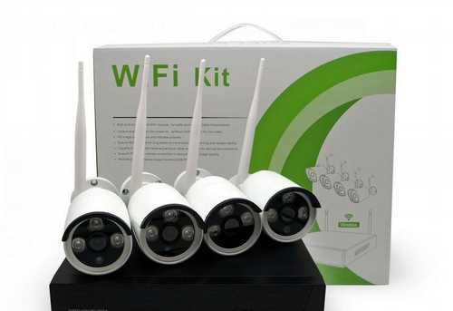 4 камеры ip wi-fi 5мп Комплект видеонаблюдения