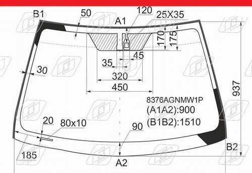 Стекло лобовое Toyota Corolla E150 (датчик дождя)