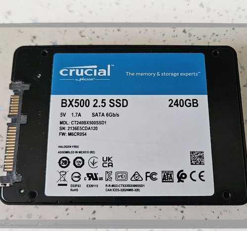 240 Гб SSD SATA накопитель Crucial BX500