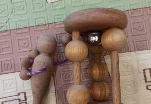 Деревянные игрушки каталка грызунок Эко-игрушка
