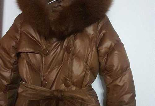 Пуховое пальто для девочки