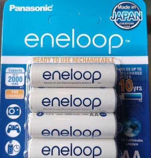 4шт аккумуляторов Panasonic Eneloop AA