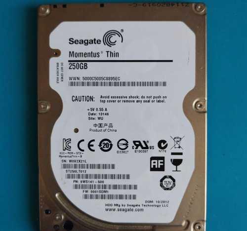 Hdd 2.5 250gb