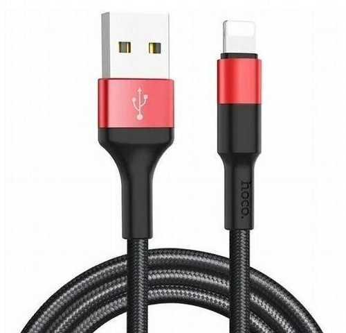 USB - type-C кабель Hoco X26 нейлон 1м (Black Red)