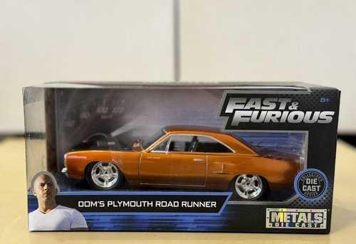 Модель авто Plymouth Road Runner, Furious 7, 1:24