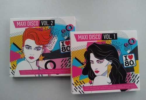 4 CD диска. maxi disco. Лучшие хиты 80х