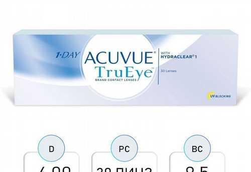 Контактные линзы 1day Acuvue trueye 30шт/8.5/6.00