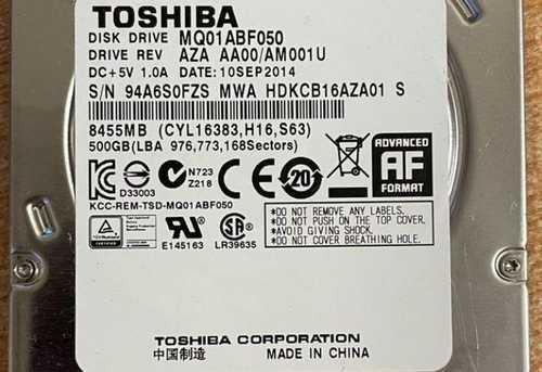 Жесткий диск Toshiba 500Gb для ноутбука