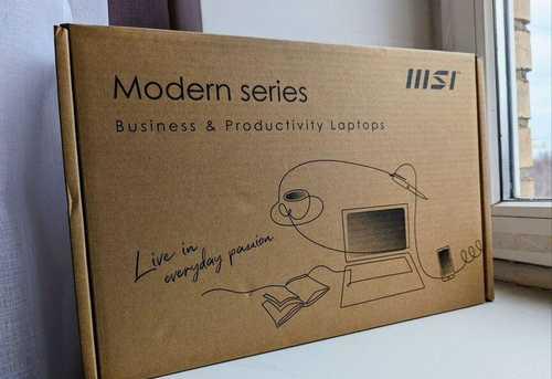 Новый MSI Modern 14 Black Ryzen 5 7530U/512 SSD