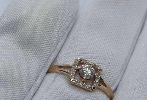 Золотое кольцо с бриллиантами (16860)