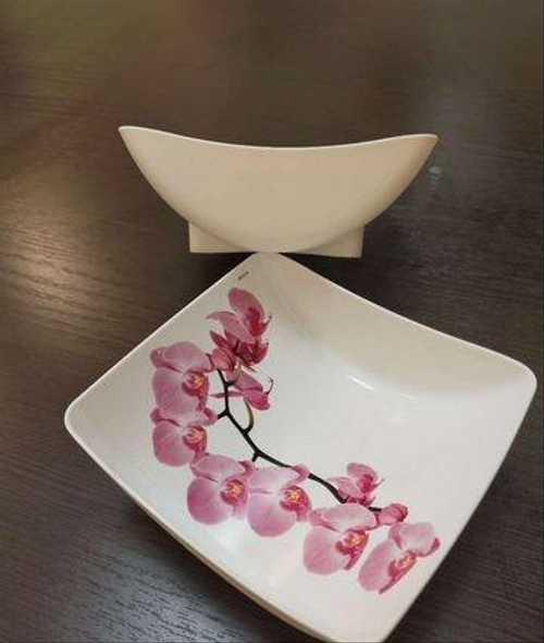 Салатник Idea Деко пластиковый с орхидеей