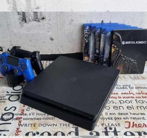 PS4 Slim 1tb   30 игр. 3 ревизия. PlayStation 4