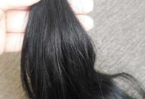 Волосы для наращивания черные 45см