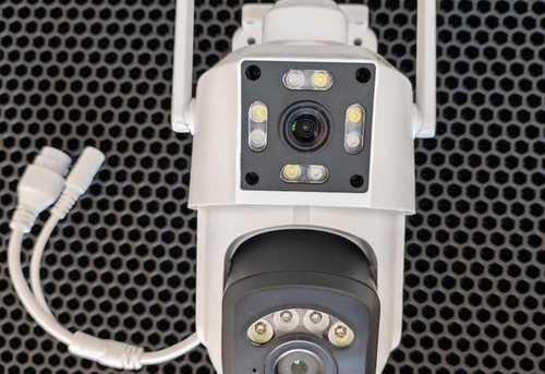 Wi-Fi камера видеонаблюдения с двойным объективом