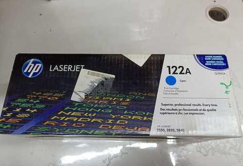 Картридж лазерный HP122A (Q3961A) голубой, с чипом