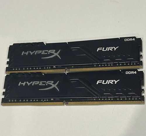 Оперативная память hyperx fury ddr4 16gb 3200 б/у