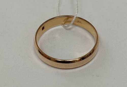 Золотое обручальное кольцо 17р деформ(8370)