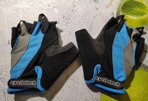 Велоперчатки женские голубые Cyclotech