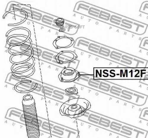 Опора переднего амортизатора nissan avenir W11 1998.08-2005.09 JP,nssm12F,febest