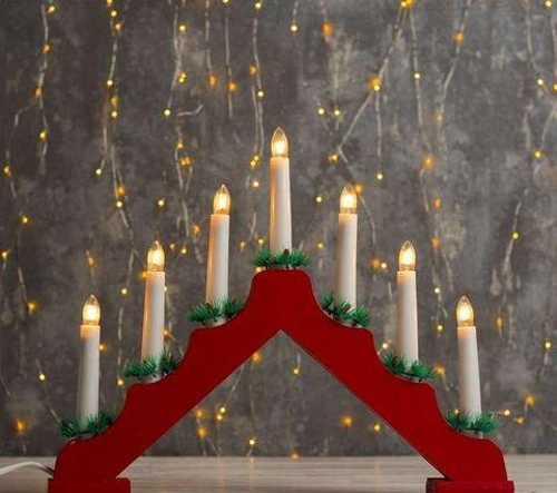 Горка рождественская со свечами
