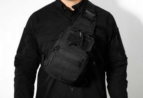 Тактическая сумка через плечо "hike BAG" black