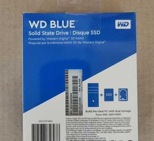 WDS100T2B0A SSD накопитель WD Blue 3D nand 1тб