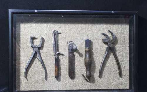 Панно старинные инструменты 5 шт, размер 53,5х35,5