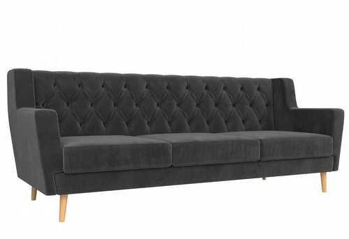 Прямой диван Брайтон 3 Люкс, Велюр, Модель 108969