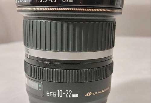 Объектив Canon EF-S 10-22 3,5/4,5 широкоугольный