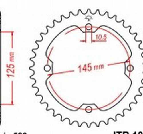 Звезда задняя JT sprockets JTR1857.38