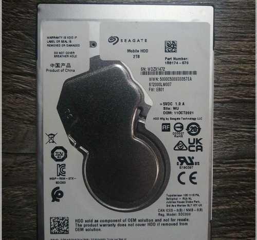 Жесткий диск Seagate Mobile ST2000LM007 2Tb