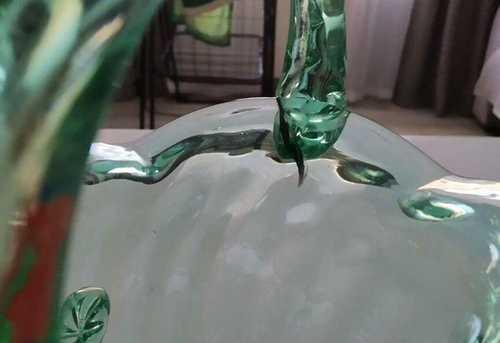 Конфетница стекло зелёного цвета