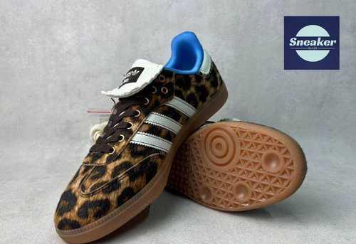 Adidas wales bonner x samba low leopard pony