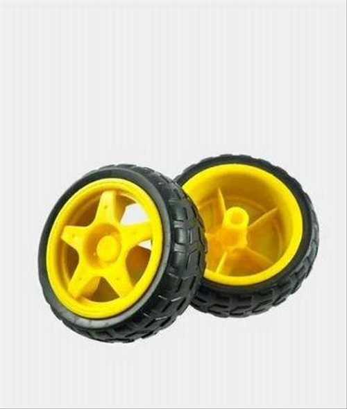 Пластиковое колесо с резиновой шиной для TT Мотора