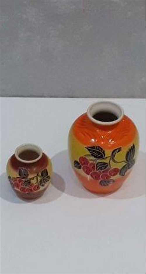Керамические вазочки, ручная роспись, керамика