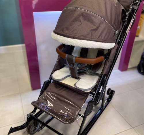 Санки коляска на овчине Ника 7-8 к
